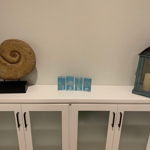 Scrabble Letters Lake Sign Alphabet Letters Scrabble Tiles Wall Art ...