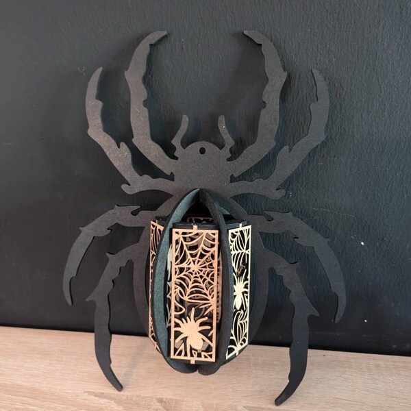 Halloween Spider Lamp Laser Cut File, Halloween Lantern Laser Cut ...