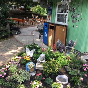 Painted Dragon Statue Garden Decor Cute Winking Dragon - Etsy