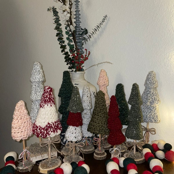 PDF Crochet Pattern for the Rustic Christmas Tree Set - Megmade With ...