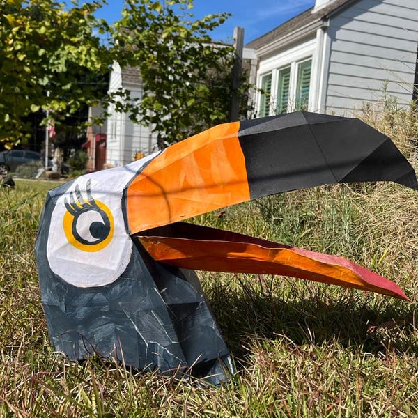 Toucan Papercraft Mask Template PDF Pattern - Etsy UK