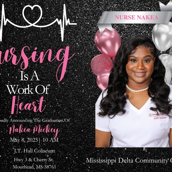 Editable Medical Assistant Flyer, MA Grad, Canva, Graduation Invitation ...