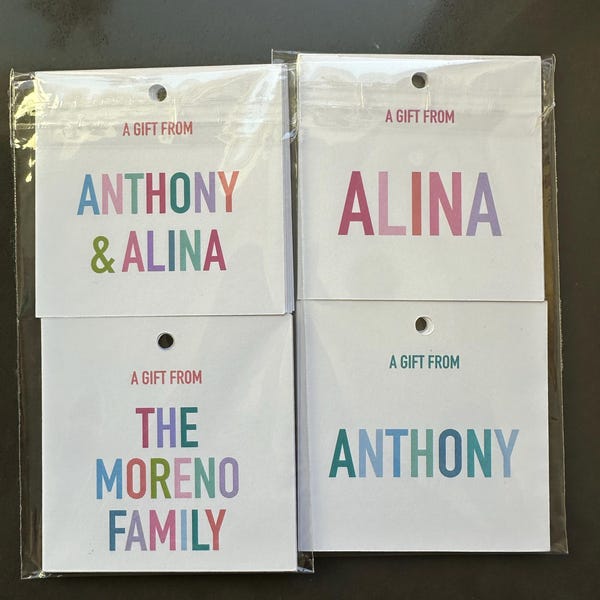 Birthday Gift Tags, Square Gift Tag, Birthday Party, Celebration Tag ...