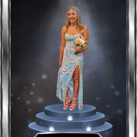 High Contrast Blue Portrait Studio Digital Backdrop, Photography ...