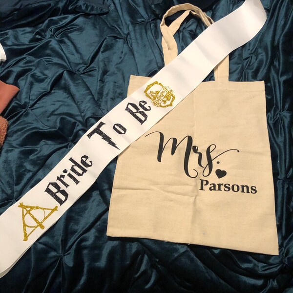 Personalized Mrs Tote Bag-wedding Tote Bag-bridal Shower Gift-gift for ...