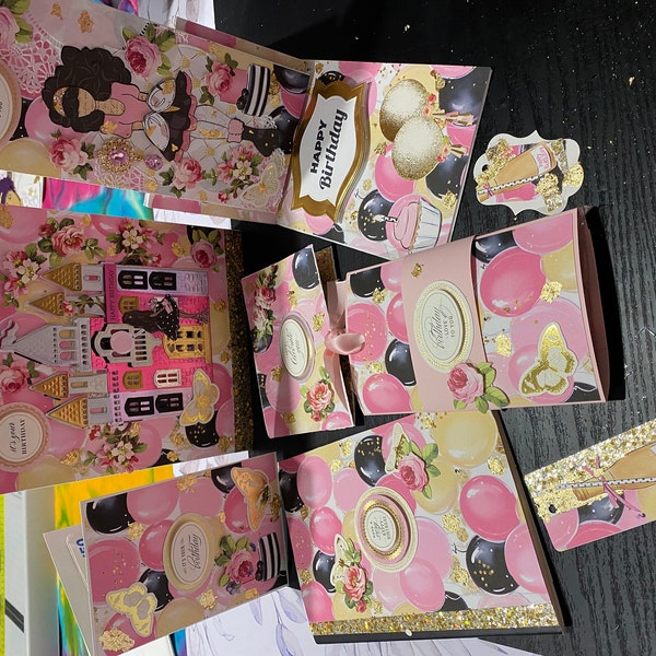 Birthday Digital Clipart Set, Pink Birthday, Glam Birthday Party ...