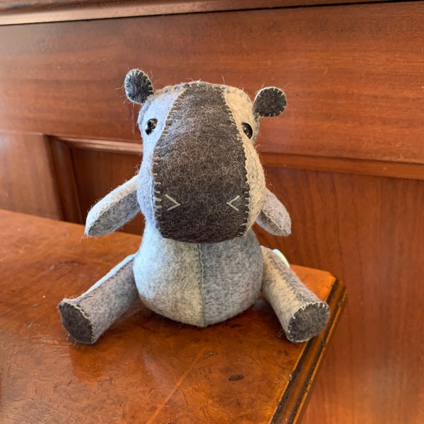 Hippo Pdf Pattern, Pdf Toy Pattern, Felt Hippo Pattern, Hippo Pattern ...