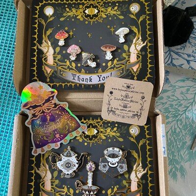 FORTUNE TELLING SET. Hard Enamel Pin. Witchy Pin. All Seeing Eye Enamel ...