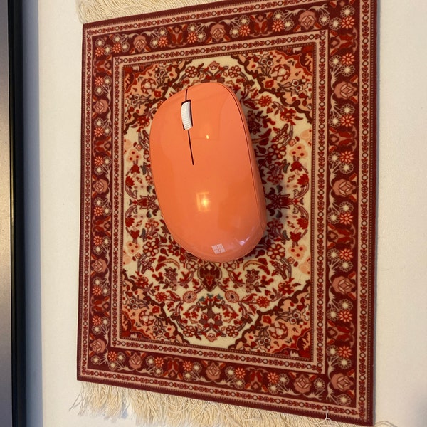 Handmade Rug Mouse Pad Vintage Carpet Rubber Mousemat for Home Office ...