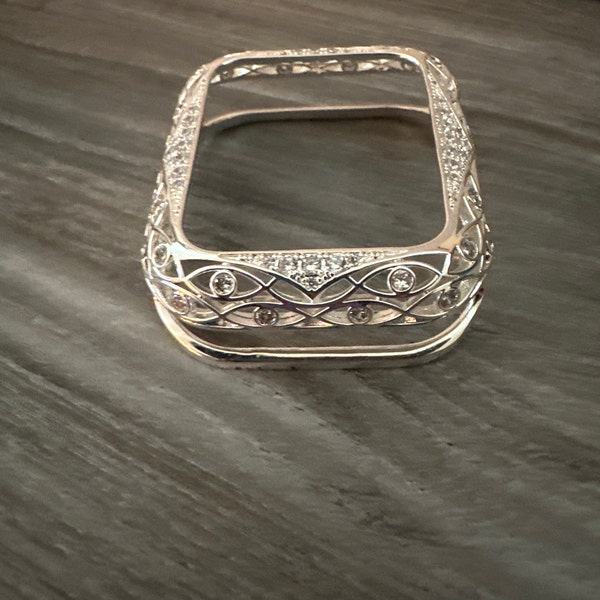 Swarovski Crystal Apple Watch Case Silver 38mm-46mm Series 2-11 Lace ...