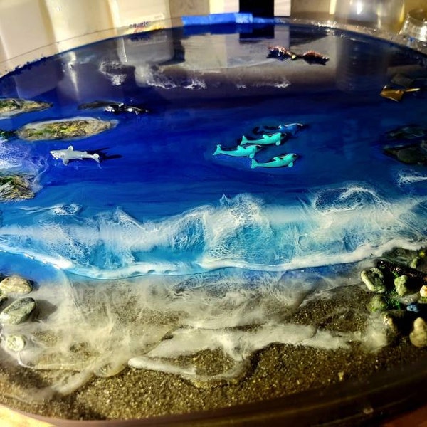 BLUE SHARK MINIATURE: Tiny Animal Figurines Figures Dollhouse Diorama ...