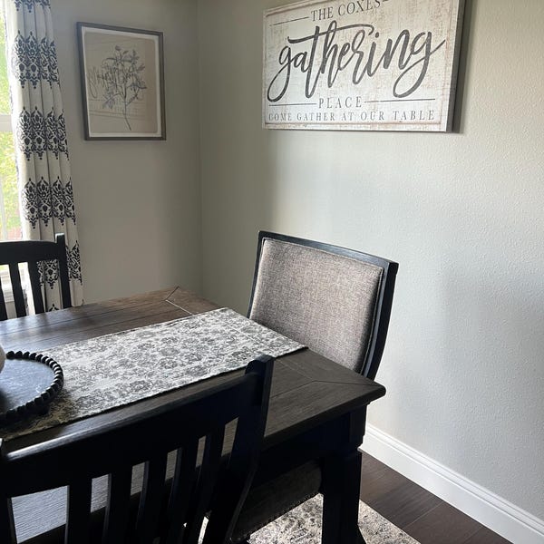 Gather Sign Modern Farmhouse Wall Decor Dining Room Wall Art Rustic ...