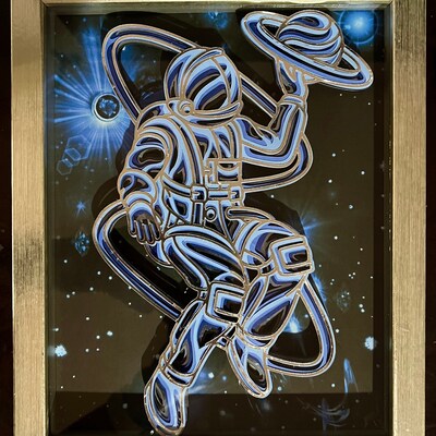 Astronaut Zentangle 3D Mandala Svg Files, Multilayer Panel for Laser ...