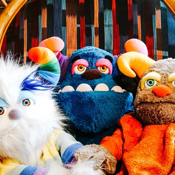 Handmade Ventriloquist Dummy Furry Rabbit Monster Professional Hand ...