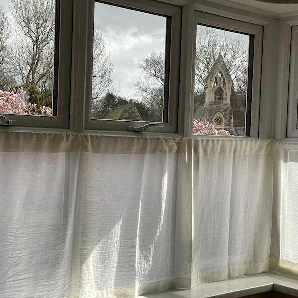 Cotton Muslin Blind, Flat Curtain, Egyptian Cotton, Max Length 120cm - Etsy