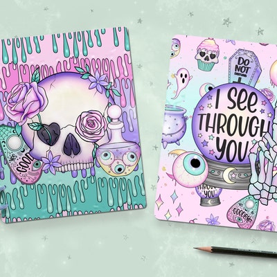 Pretty Creepy Clipart Bundle 2 Cute Halloween Digital Paper - Etsy