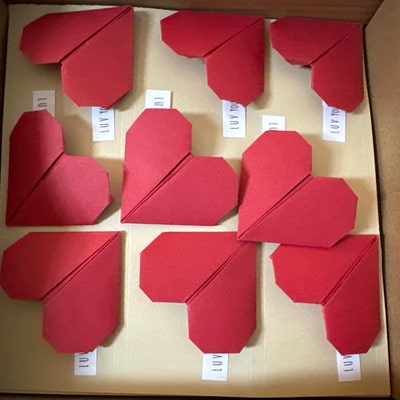Pocket Origami Hearts With Custom Message Set of 16 to Gift Clients ...