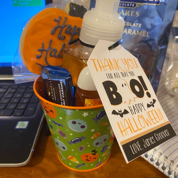 Halloween Gift Tags, Halloween Appreciation Favor Tags, Thanks for All ...