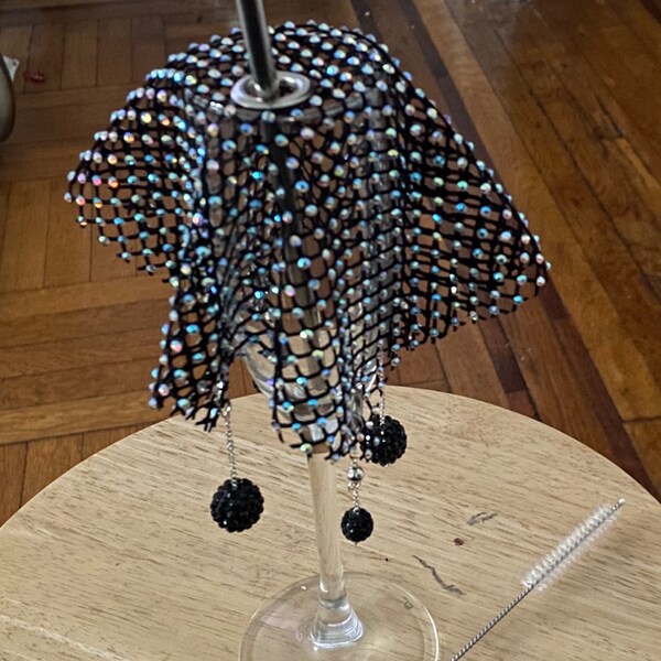 Bling White Handheld Fan – Rhinestone Mini Fan With Lanyard | 4-speed ...