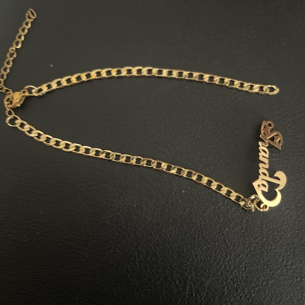 Personalized Name Anklet, Custom Name Anklet in Gold/silver/rose Gold ...