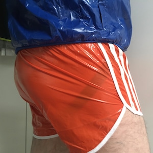 Sports Sprinter Shorts Retro Shorts Shiny Satin With Pocket - Etsy