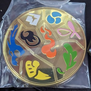 Galar Pokemon Sword and Shield Gym Badge in Gold and Silver Medal Form ...