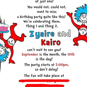 Printable Thing 1 Thing 2 Water Bottle Labels - Etsy