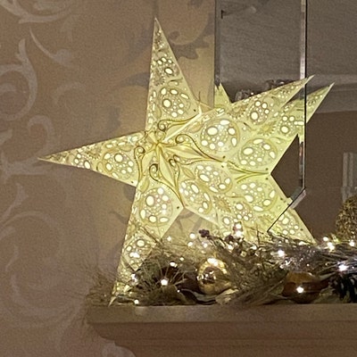 Prosecco Star Lantern White Paper Christmas Star Hanging Star Lantern ...