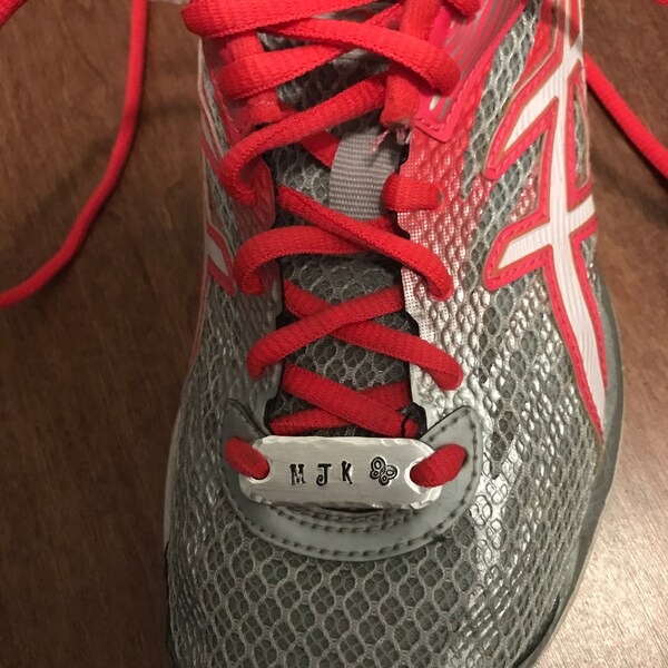 Custom Running Shoe Lace Tags, Keep Going, One More Mile, Hand Stamped ...