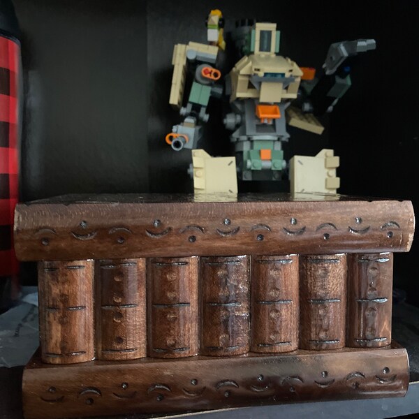 New Magic Puzzle Jewelry Box Hidden Key Drawer Wooden Big Blue Secret ...