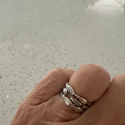 School of Fish Wrap Ring Handmade, Ocean Inspired, Beach Jewelry, Sea ...