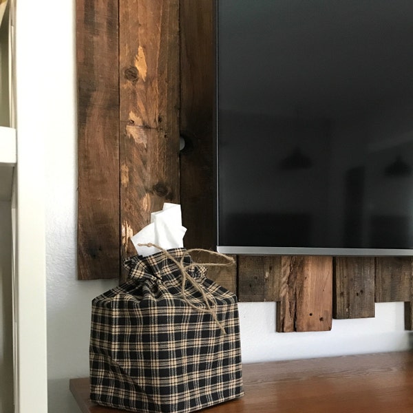 Primitive Tissue Box Cover, Farmhouse Tissue Box Cover - Etsy