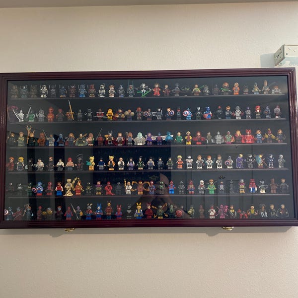 180 Mini Figures Display Case Cabinet Minifigures Figurines Small ...