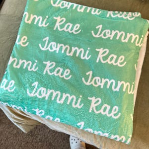 Plush Minky Name Blanket - Etsy