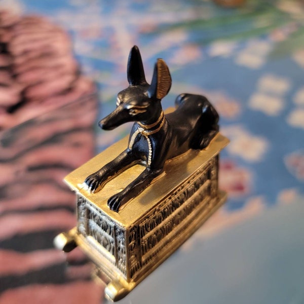 Vintage Anubis Mini Sarcophagus Box - Ancient Egyptian God Anubis ...