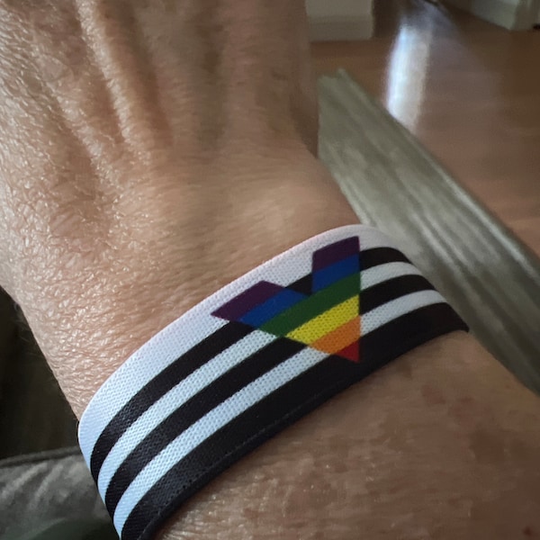 Straight Ally LGBTQ Pride Elastic Woven Wrist Band - Etsy