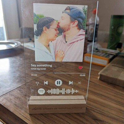 Personalized Anniversary Gift for Him, Custom Album Cover Music Plaque ...