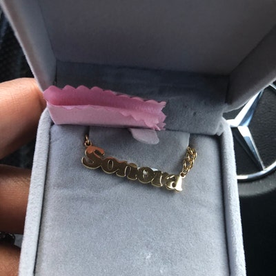 Curb Chain Name Necklace Custom Name Necklace Name Necklace gift for ...