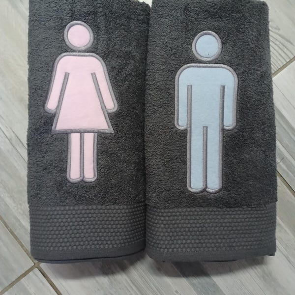 Male and Female Applique Design Set. Male Embroidery. Famale Embroidery ...