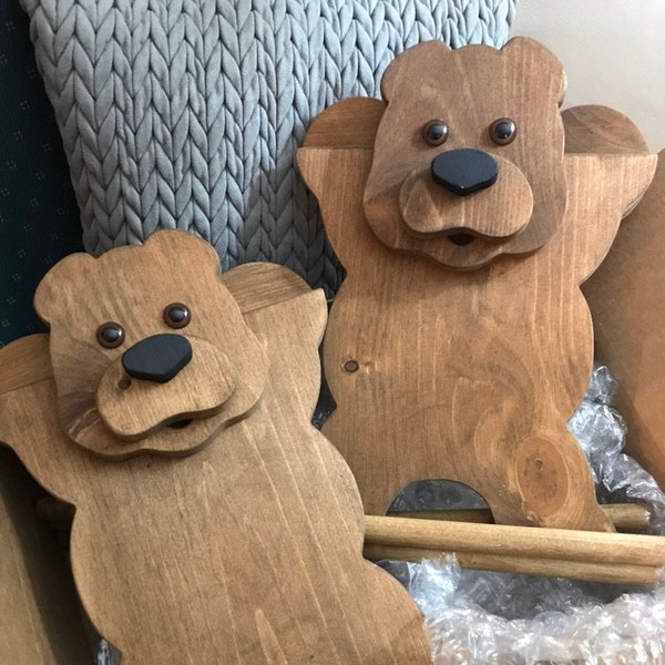 Stackable Bear Bookshelf, Kids Furniture, Kid's Bookshelf, Winnie the Pooh, Kid's Bookcase ...