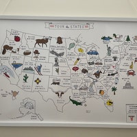 Tour the States Poster USA Map - Etsy