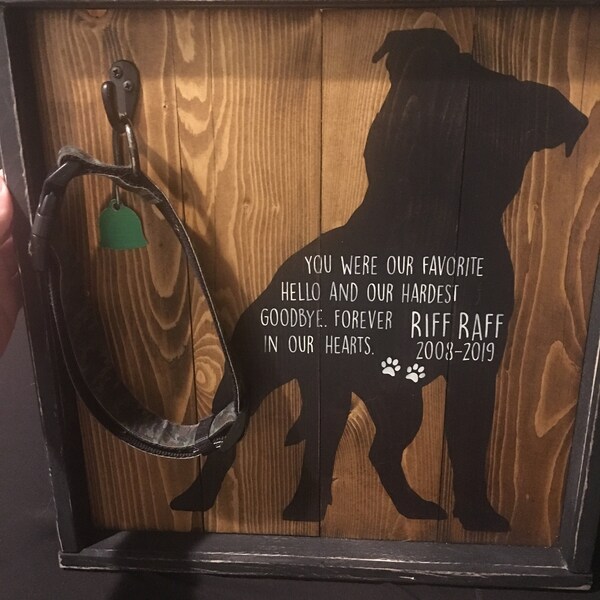 Personalized PET MEMORIAL for Collar or Photo DOG Memorial or Cat ...