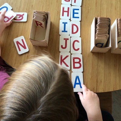 Mini Sandpaper Letters Set Uppercase, Lowercase and Numbers 0-20 on ...