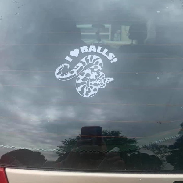 Ball Python Snake Decal/sticker I Love Balls! 4X4 - Etsy