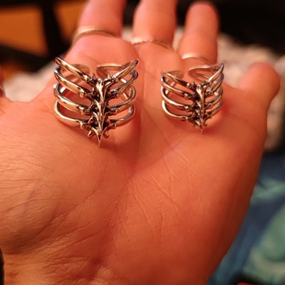 Anatomical Rib Cage Ring Sterling Silver 925 Made in Italy FEEL NO PAIN ...