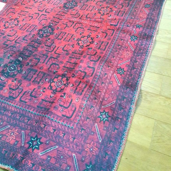 Oriental Medallion Red Area Rug Rustic Mid Century Modern Small Large ...