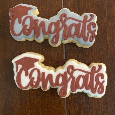 Congrats Grad Hand Lettered Cookie Cutter With or Without Stencil - Etsy