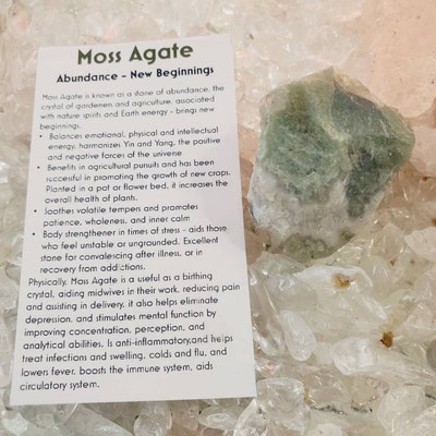 Raw Moss Agate Stone Raw Stones Raw Moss Agate Crystal Healing Crystals ...