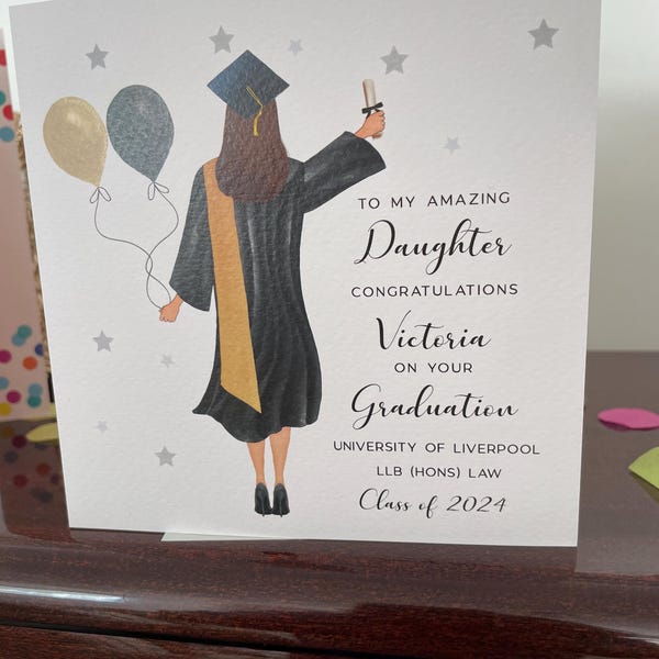 Daughter Graduation Card | Graduation Greetings Card | Student Card ...
