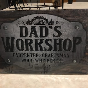 Custom Workshop Sign, Personalized Rustic Design All Metal Sign - Etsy